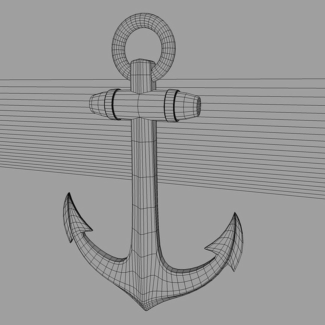 Iron Anchor 3d Model