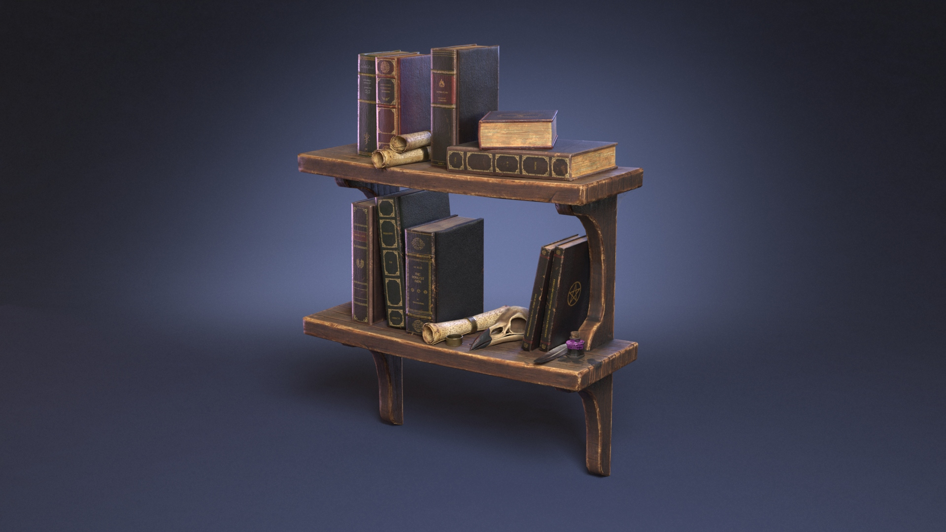 3D book shelf - TurboSquid 1647701