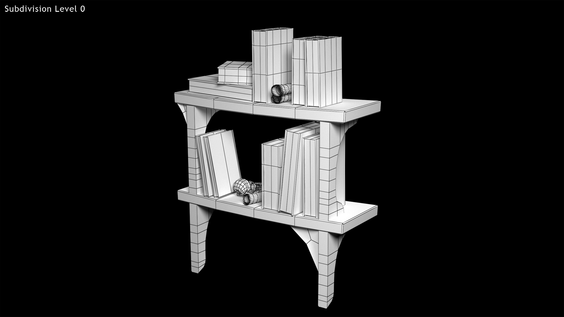 3D book shelf - TurboSquid 1647701