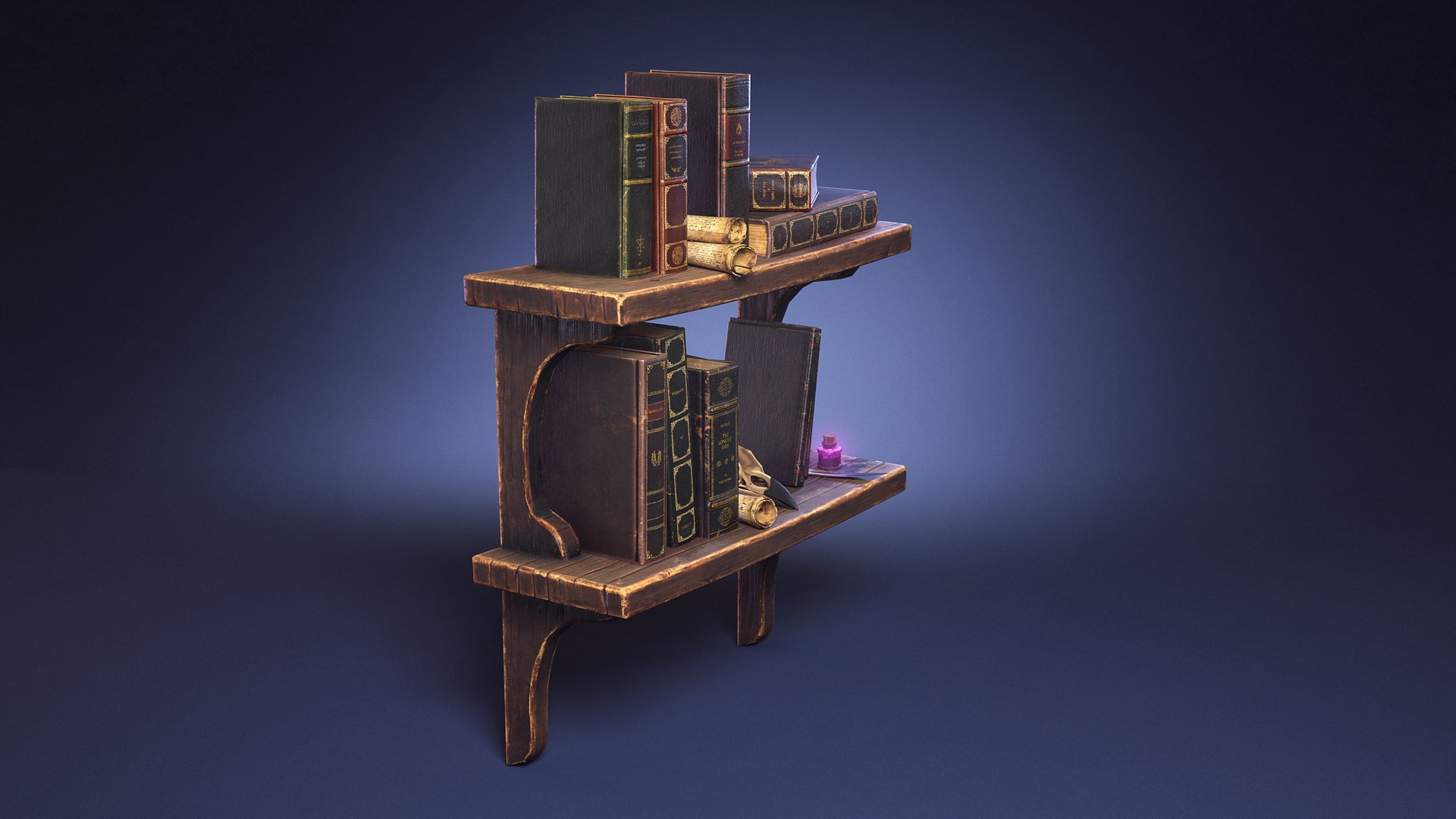 3D Book Shelf - TurboSquid 1647701