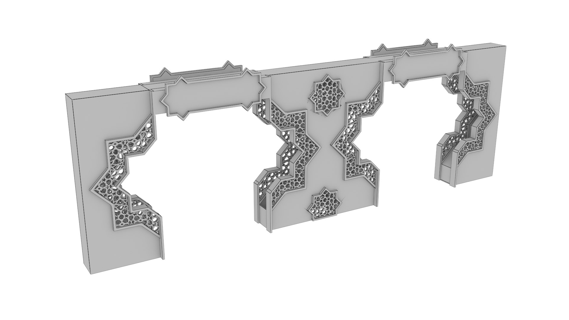 3D Gate Islamic Ornament Model - TurboSquid 1586435