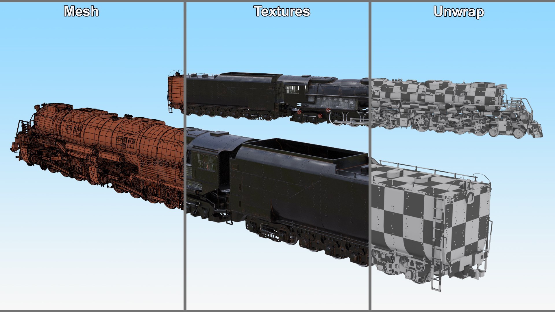 3D Rigged Vintage Trains Collection Model - TurboSquid 2383716