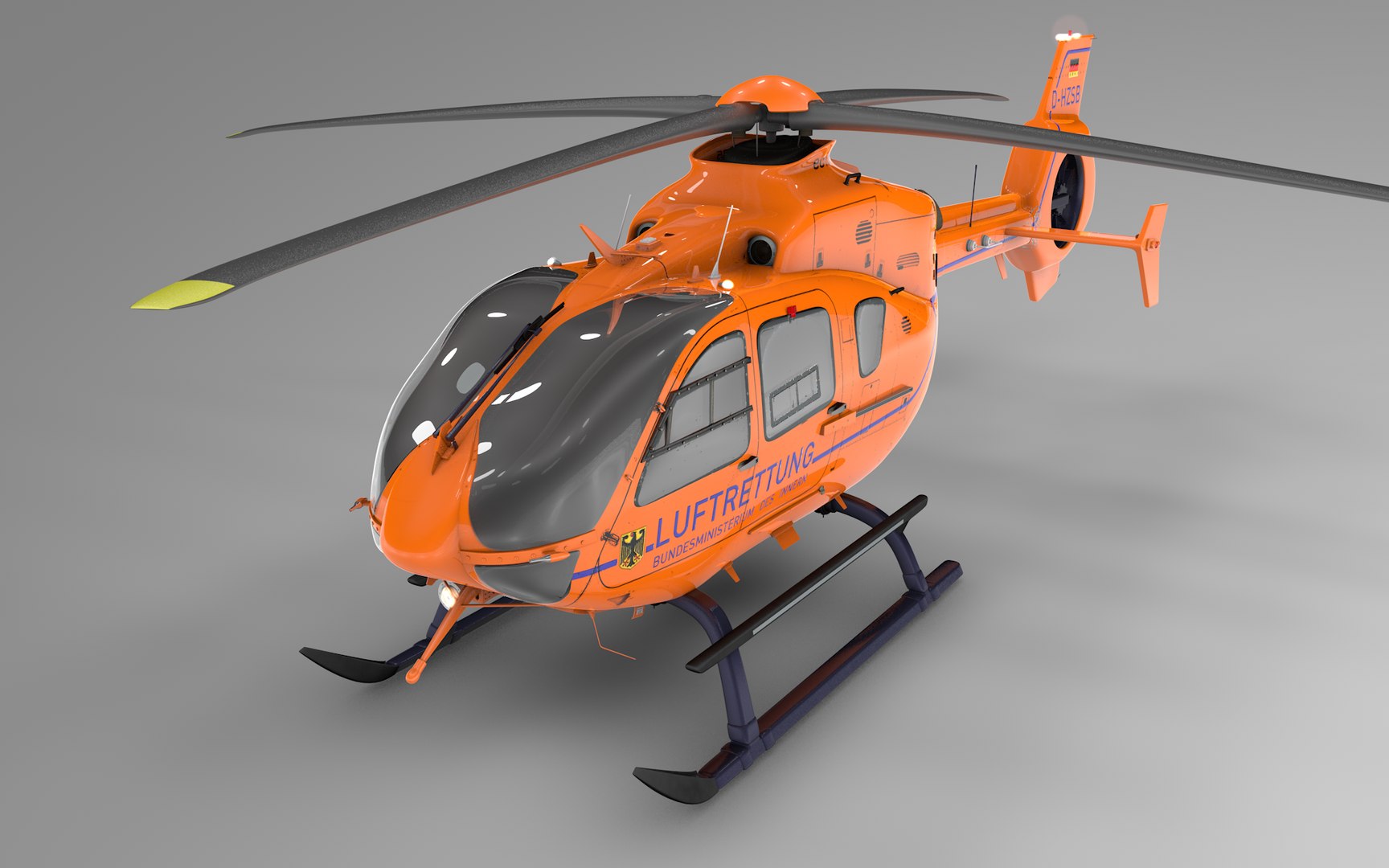 Eurocopter EC-135 LUFTRETTUNG L1923 model - TurboSquid 2020211