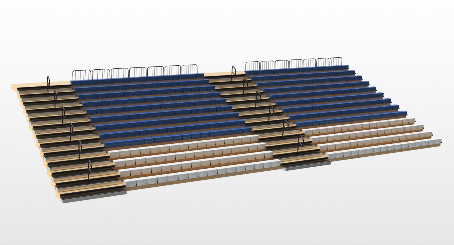 Realistic Gym Seating Tribune 3D Model - TurboSquid 1365932
