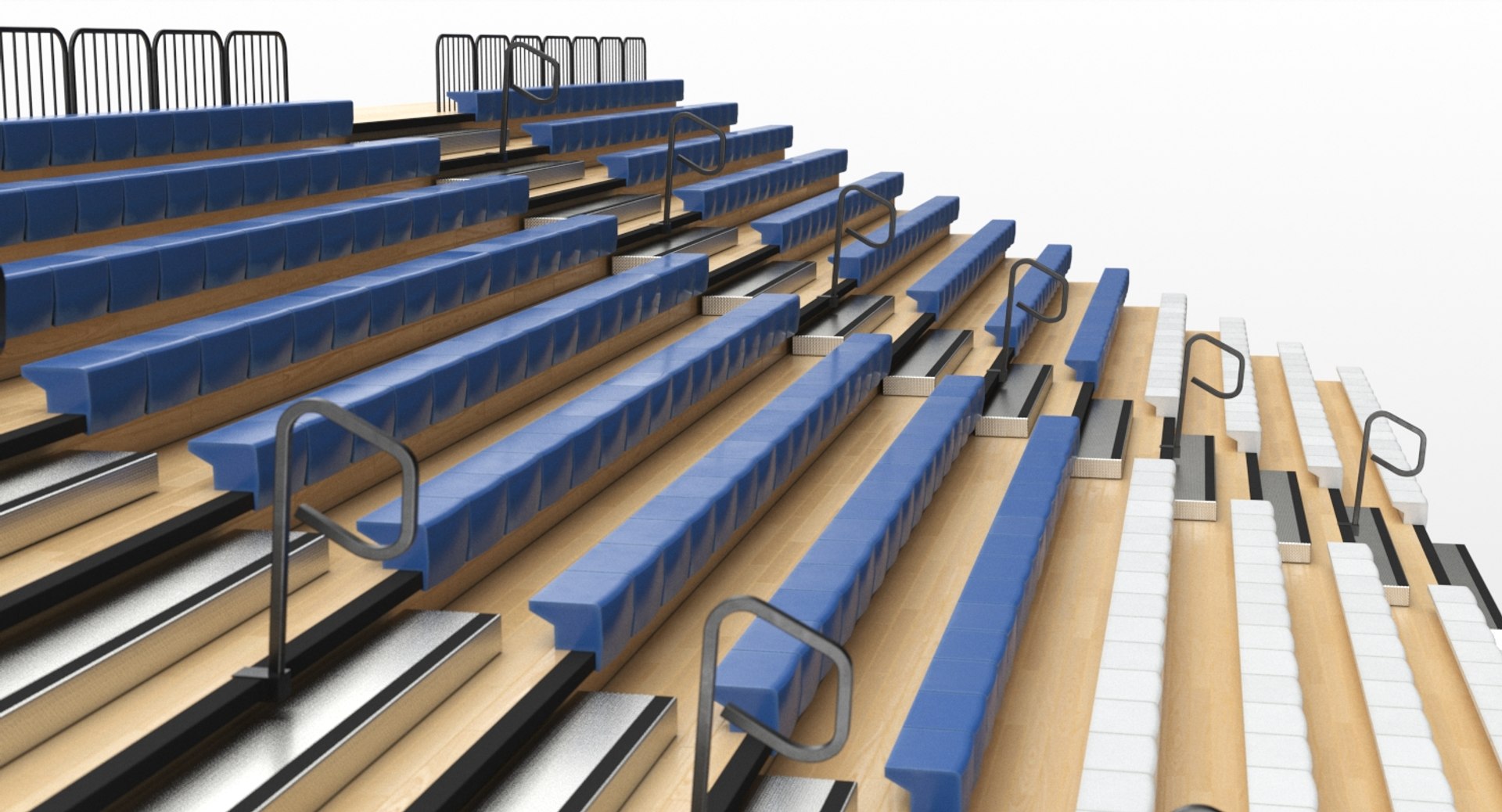 Realistic Gym Seating Tribune 3D Model - TurboSquid 1365932