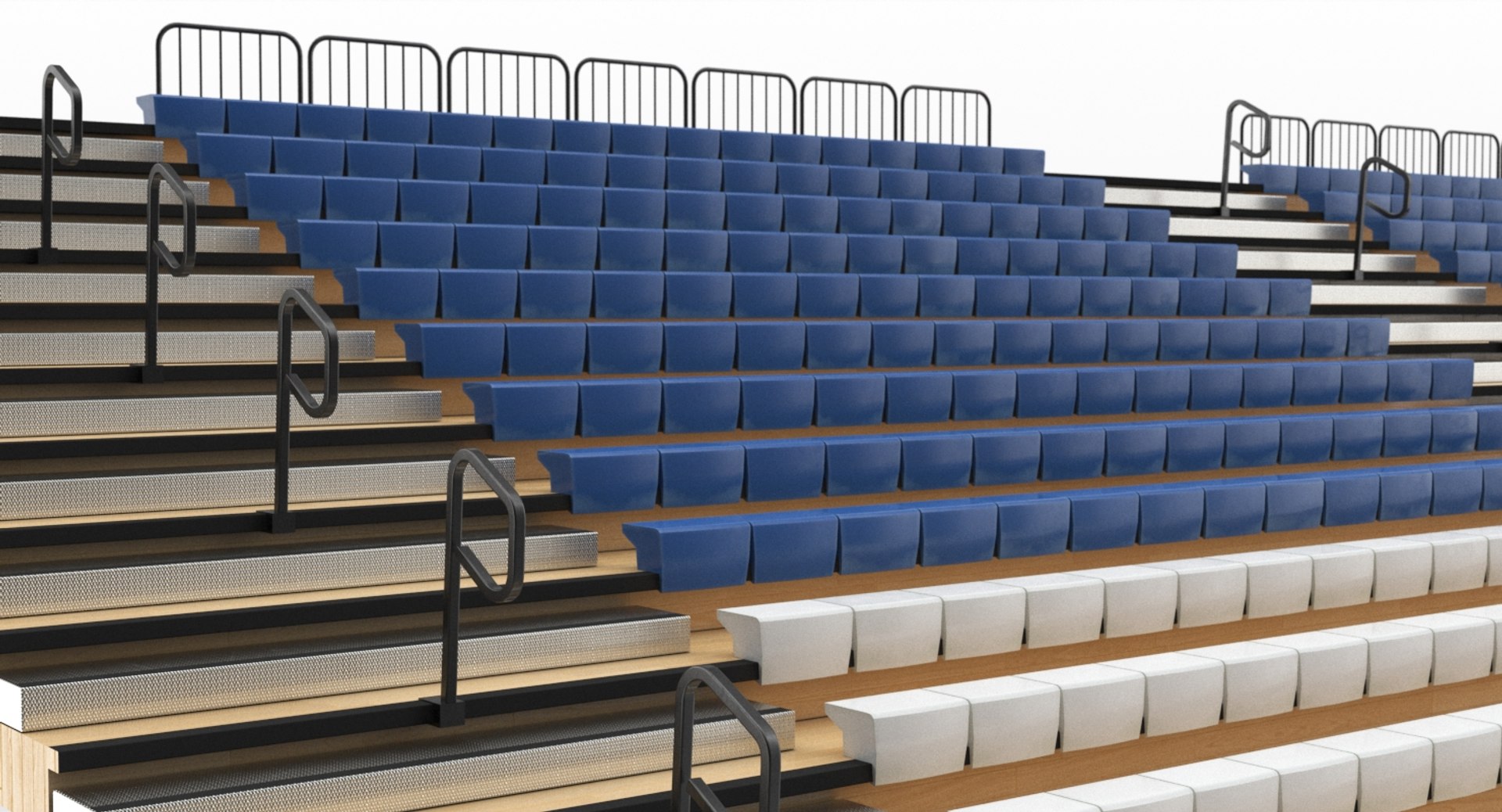 Realistic Gym Seating Tribune 3D Model - TurboSquid 1365932