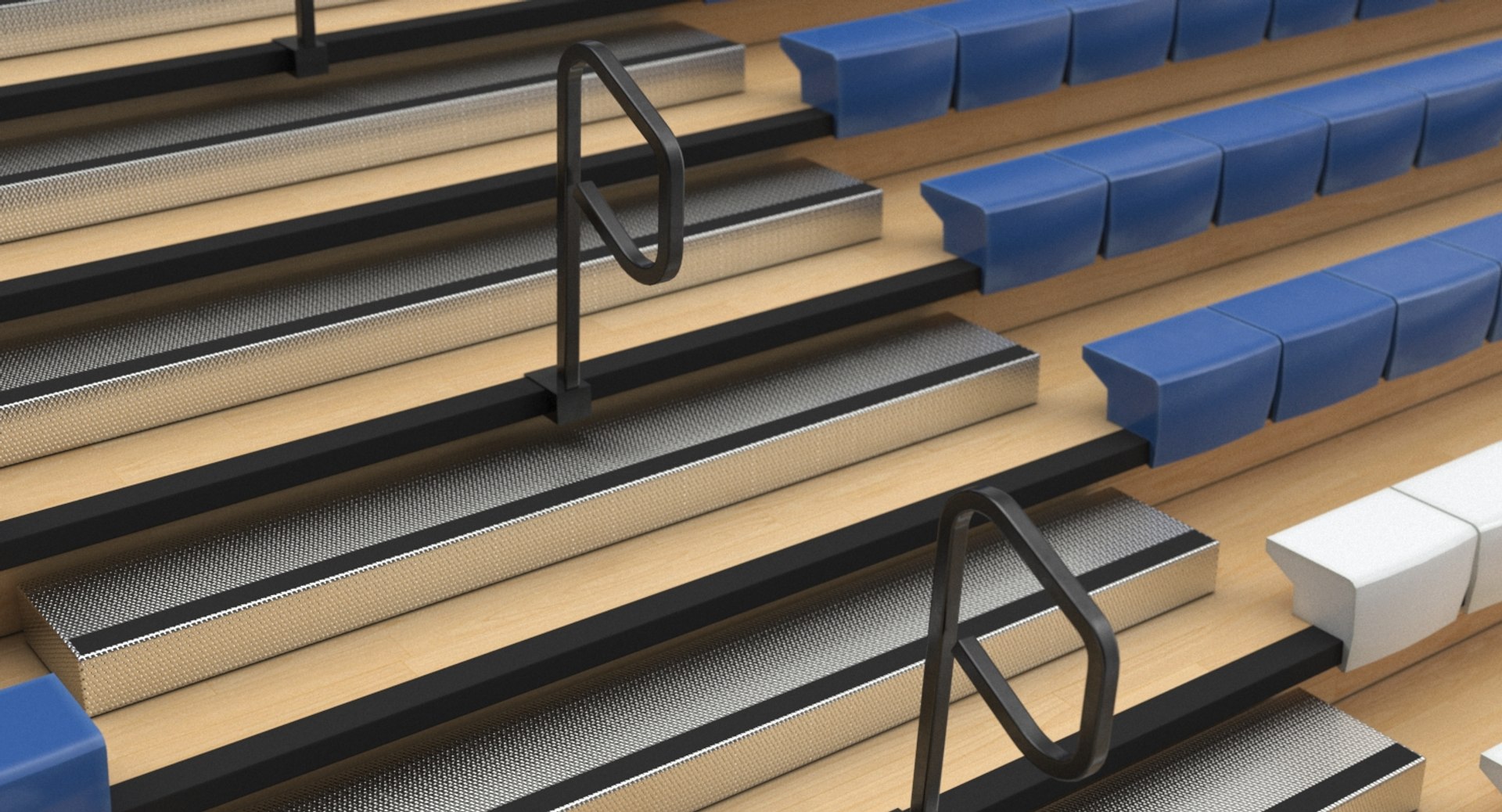 Realistic Gym Seating Tribune 3D Model - TurboSquid 1365932