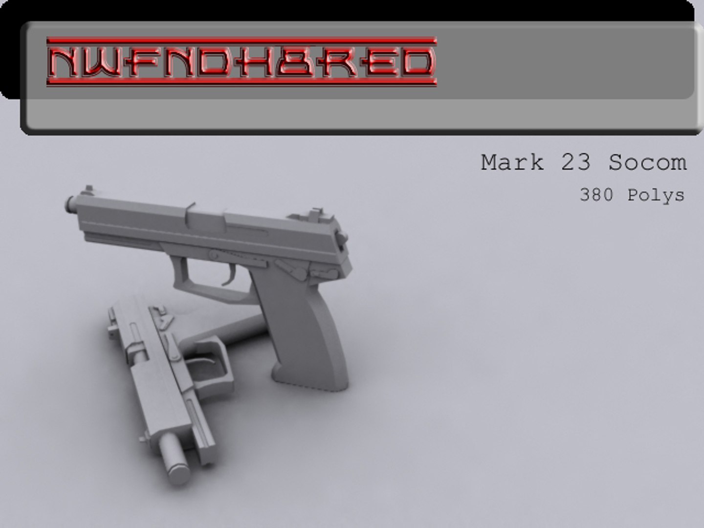 Socom Pistol 3d Model