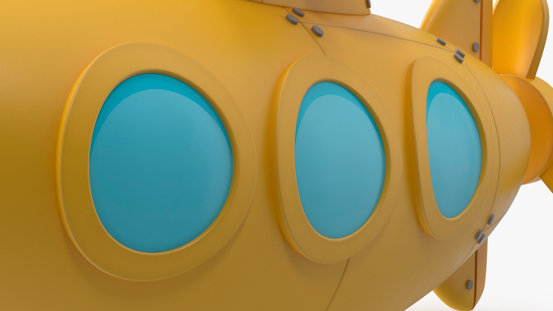 3D Cartoon Submarine Yellow Rigged - TurboSquid 2207892