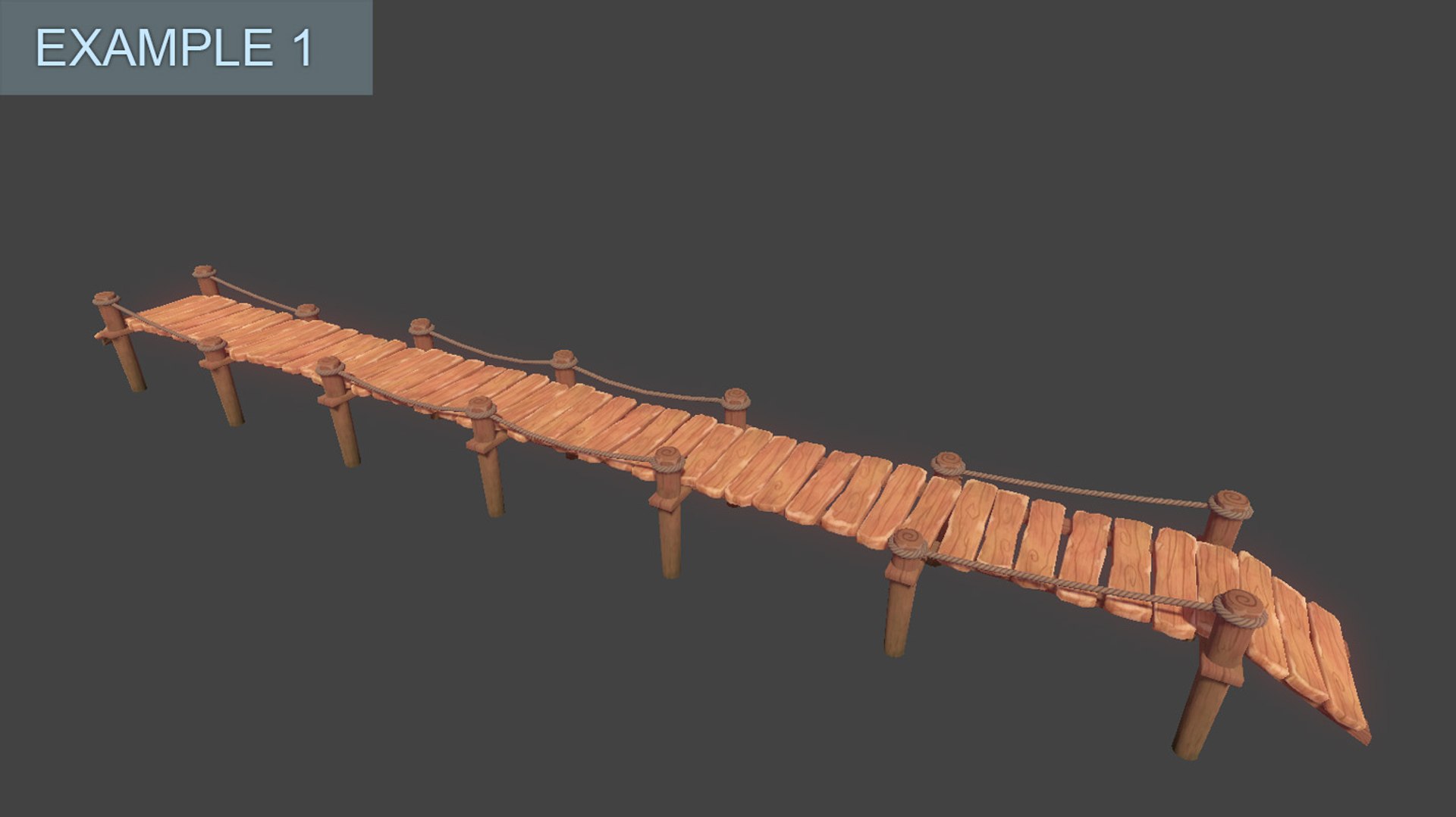 Modular Bridge Props - 3ds