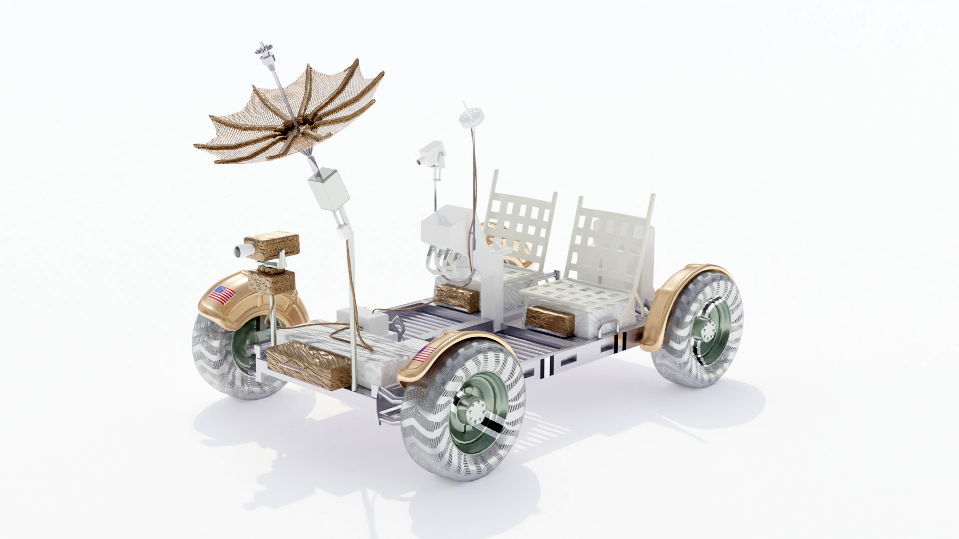 Apollo Lunar Rover Vehicle 3d Model