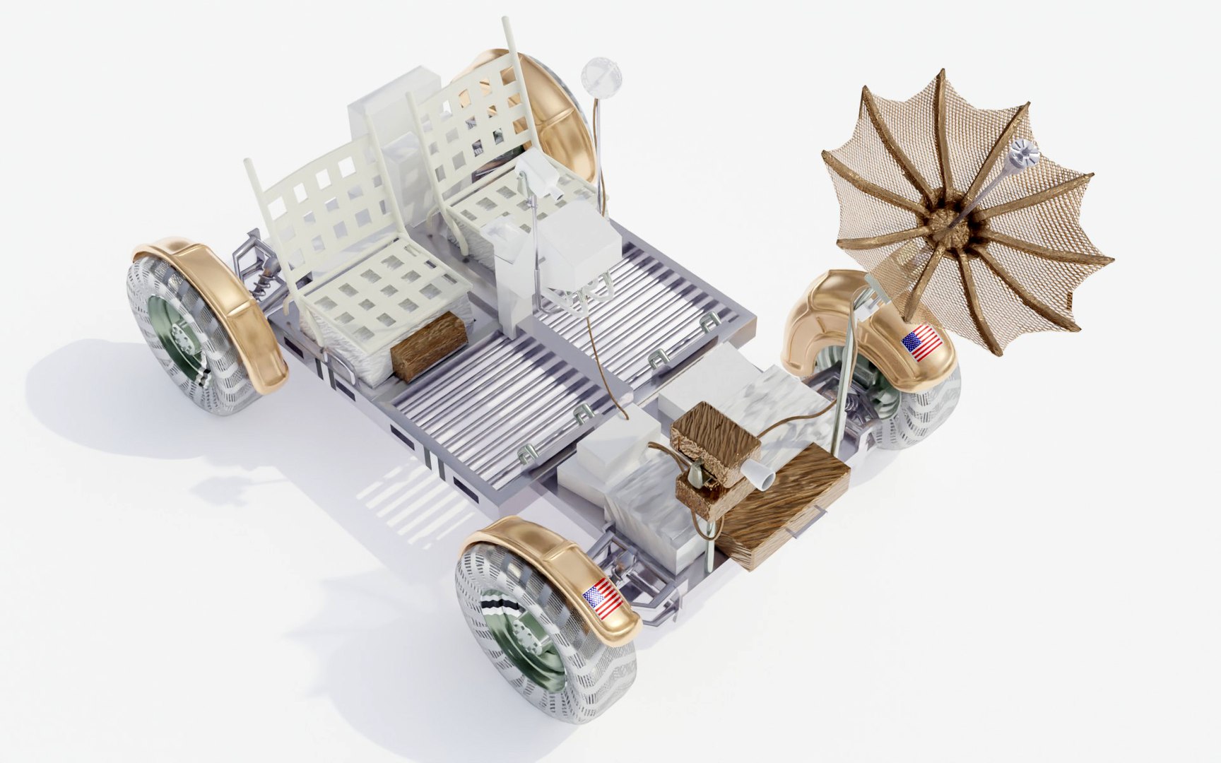 Apollo Lunar Rover Vehicle 3d Model