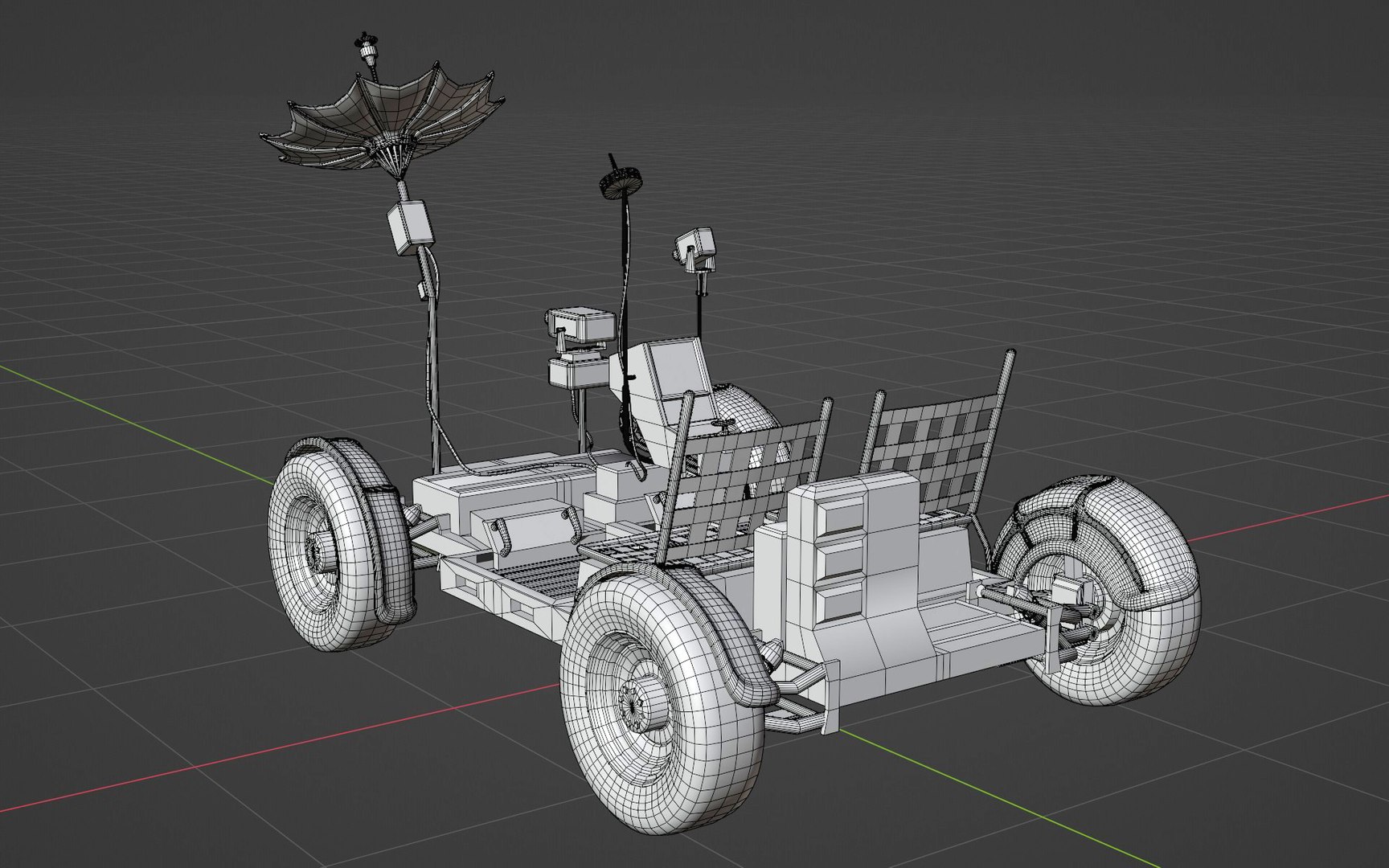 Apollo Lunar Rover Vehicle 3d Model