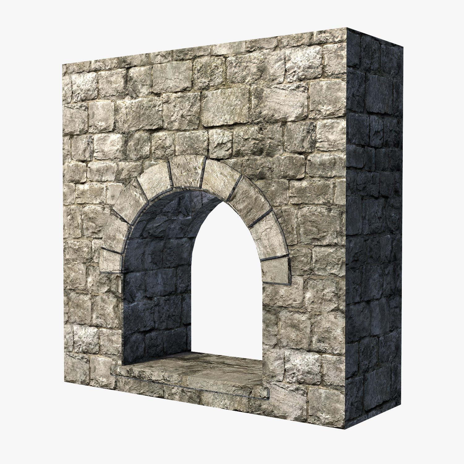 castle building set fantasy 3d blend