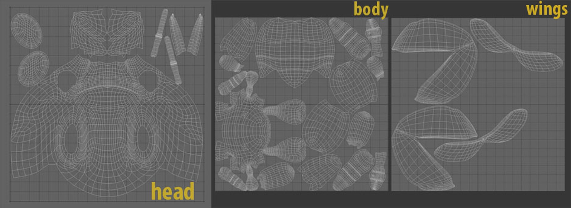 Honey Bee Uv 3d Model