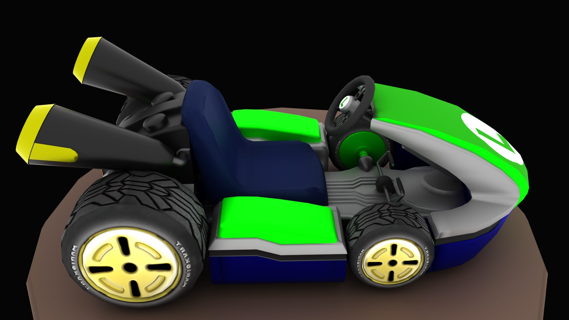 LUIGI KART good 3D model - TurboSquid 2042398