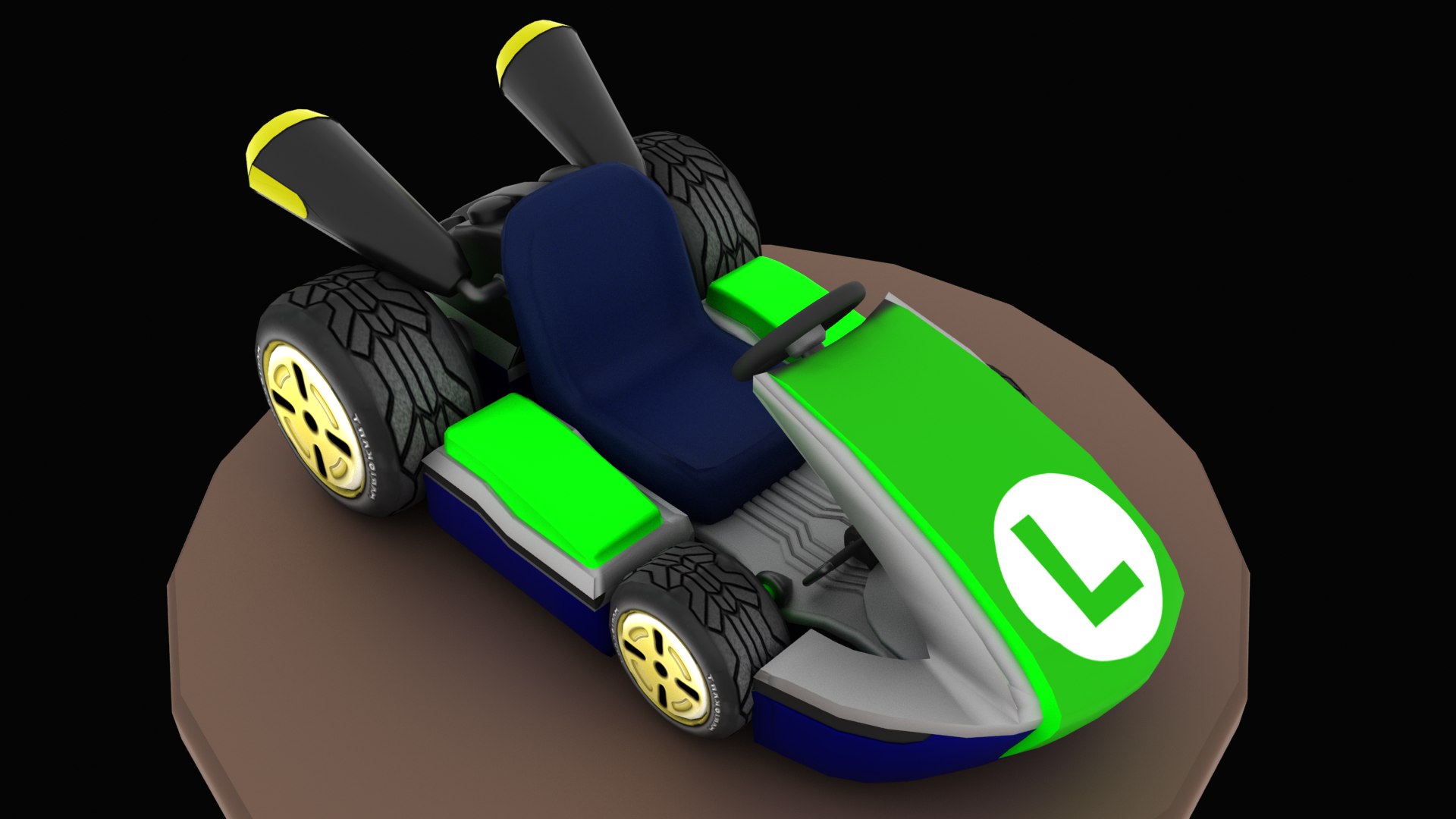 LUIGI KART good 3D model - TurboSquid 2042398
