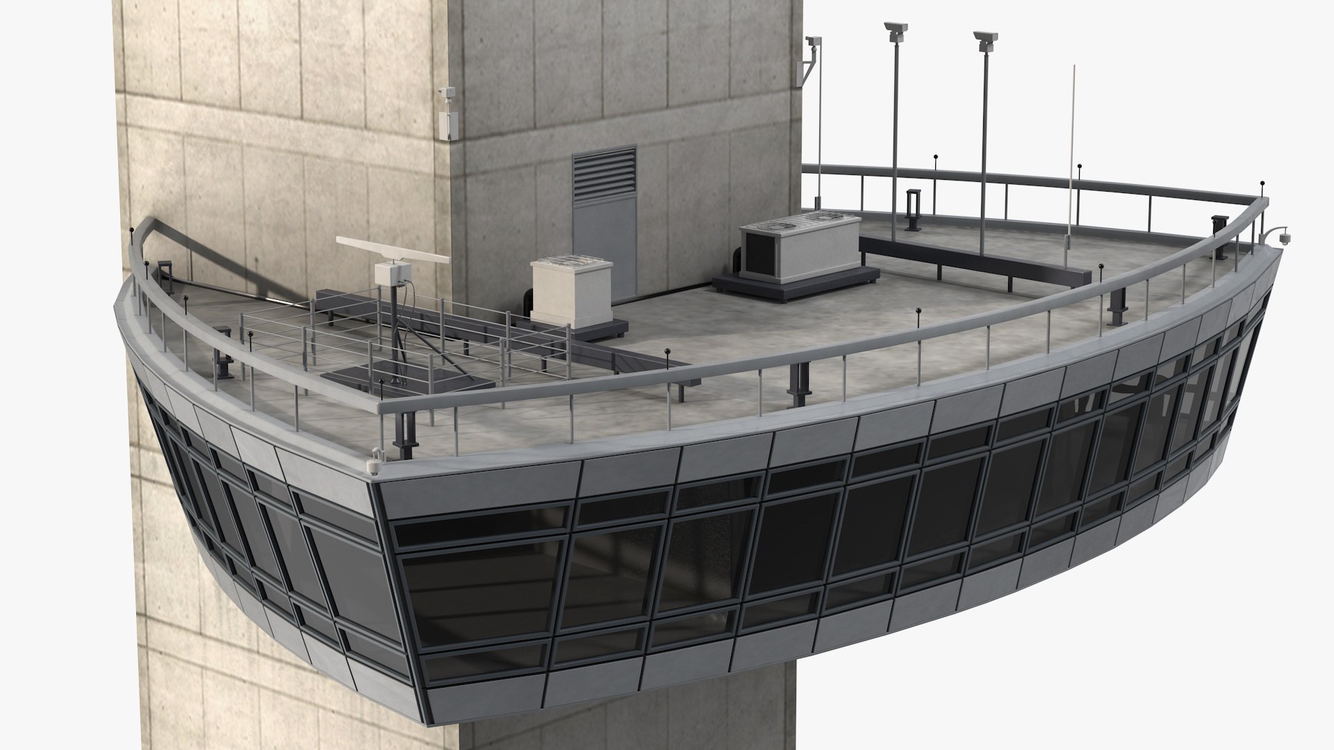 3D model Airport Air Traffic Control Towers Collection - TurboSquid 2080794