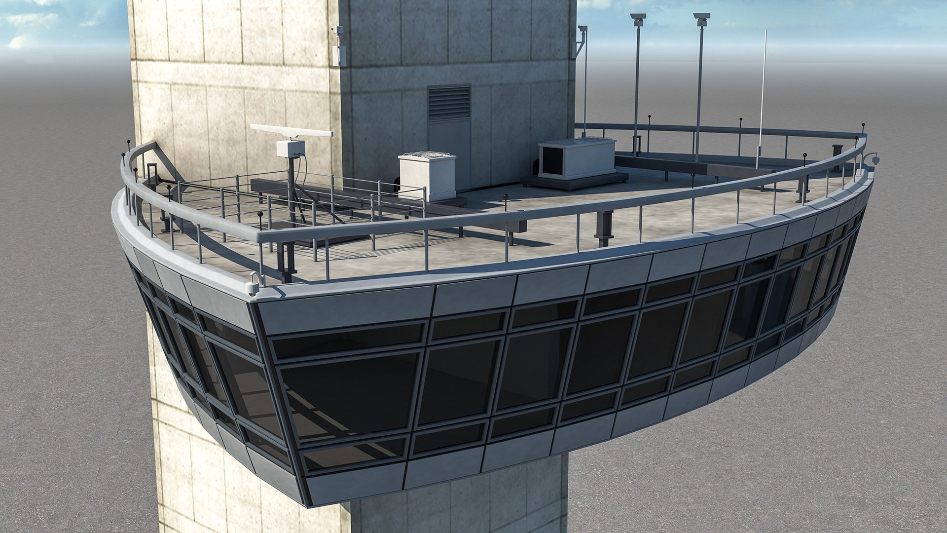 3D model Airport Air Traffic Control Towers Collection - TurboSquid 2080794