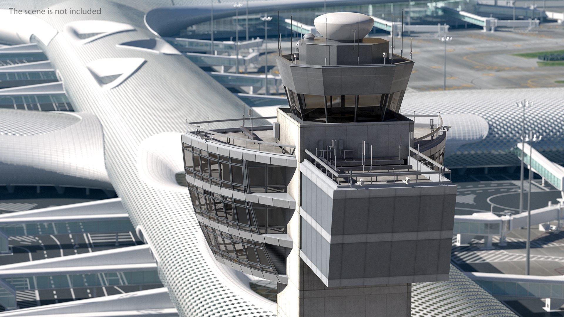 3D model Airport Air Traffic Control Towers Collection - TurboSquid 2080794