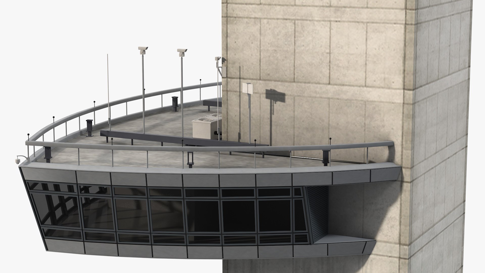 3D model Airport Air Traffic Control Towers Collection - TurboSquid 2080794