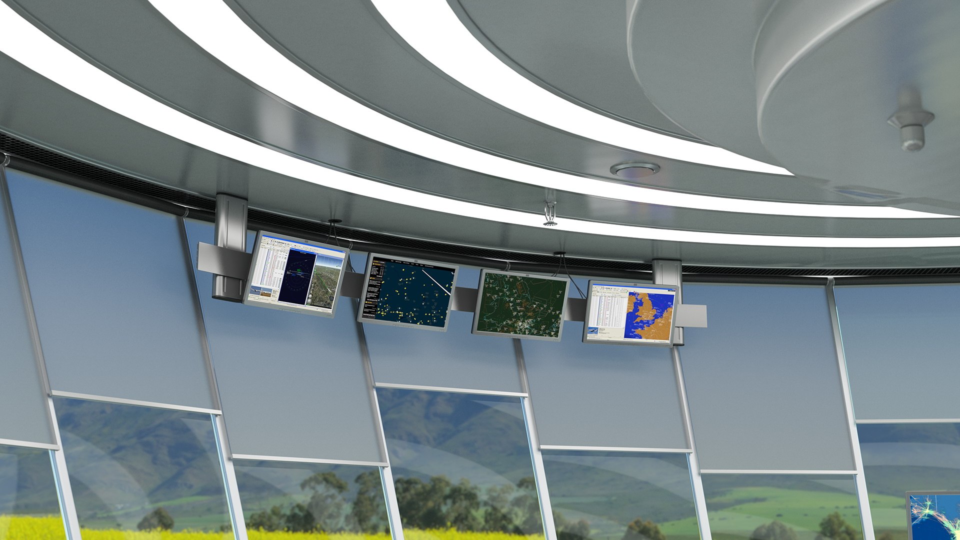 3D Model Airport Air Traffic Control Towers Collection - TurboSquid 2080794