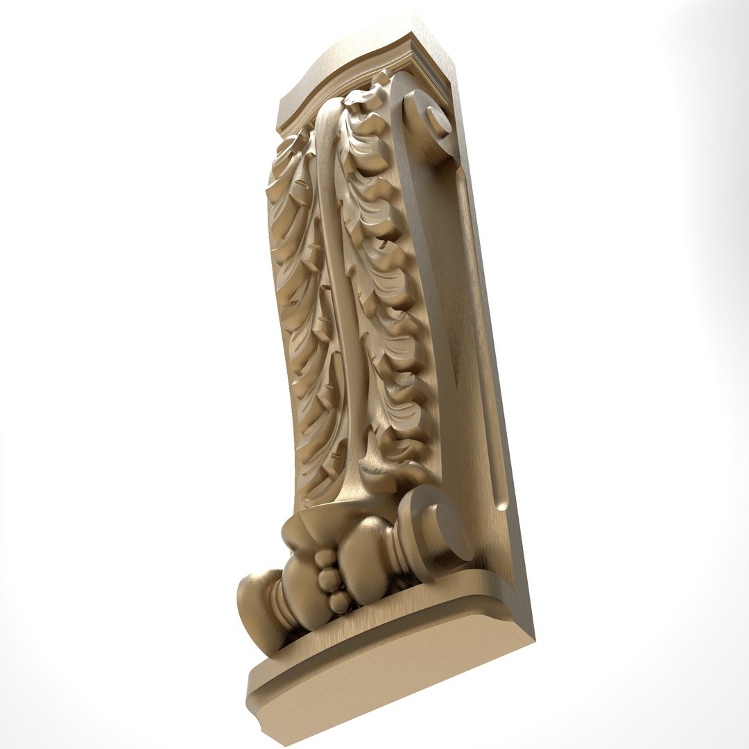 3D Carved Bracket KB-002 146x610x90 - TurboSquid 1872474