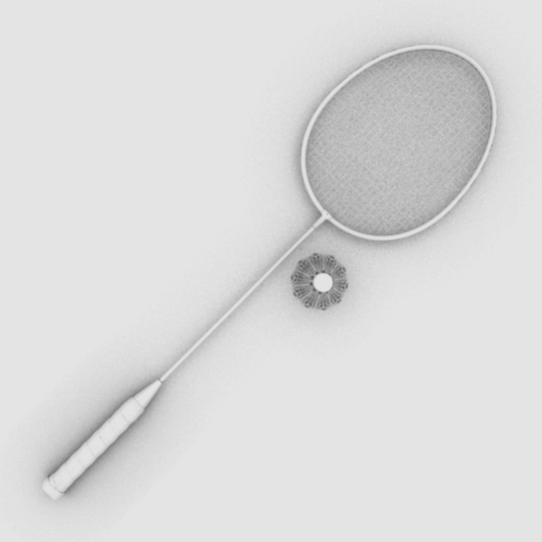 badminton shuttlecock 3d model