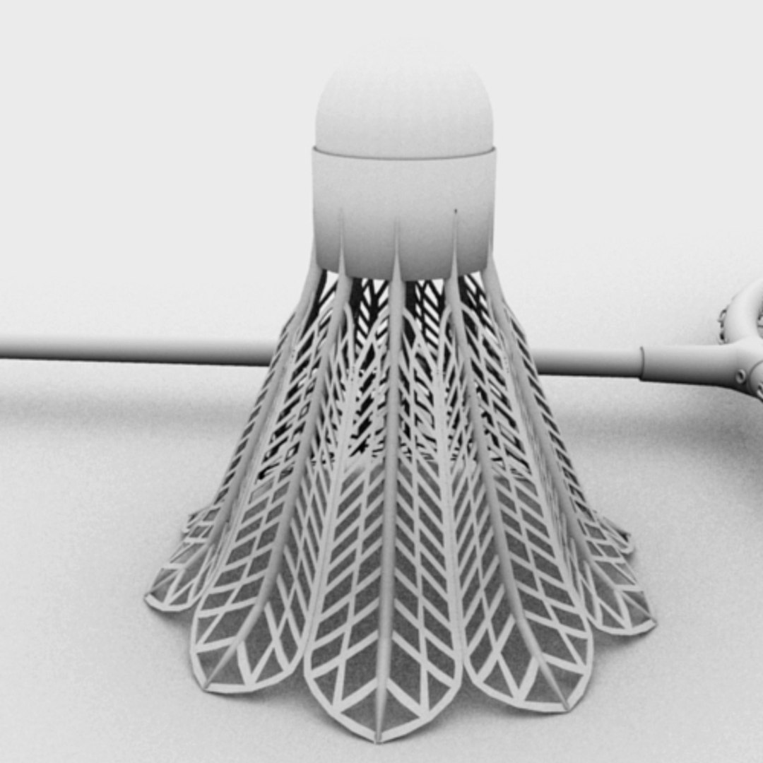 badminton shuttlecock 3d model
