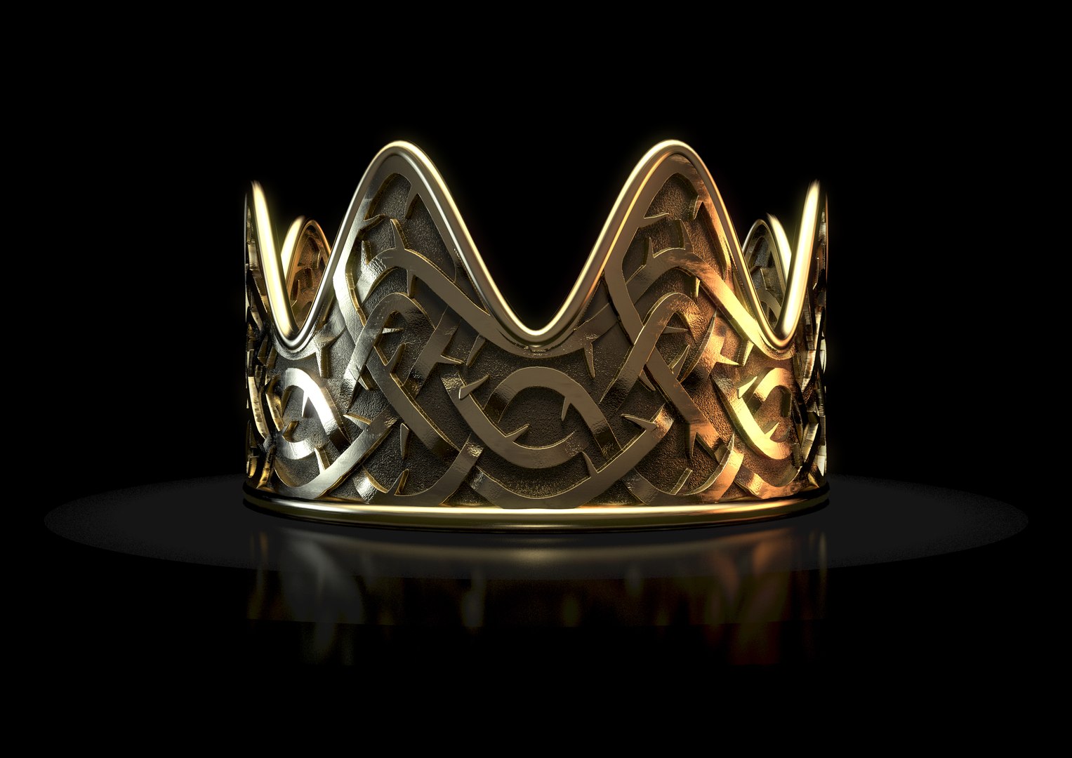 3D concept gold crown thorn model - TurboSquid 1625050