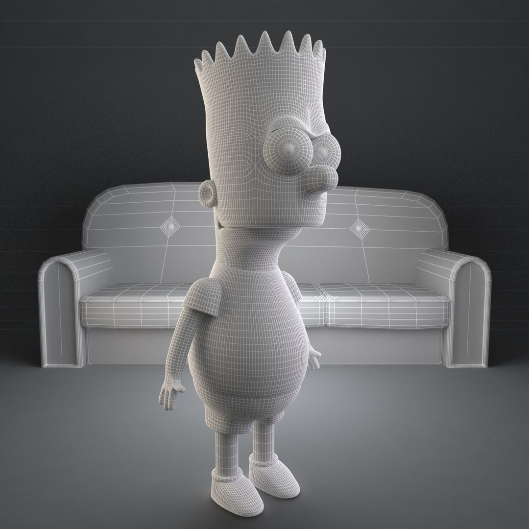 3d bart simpson