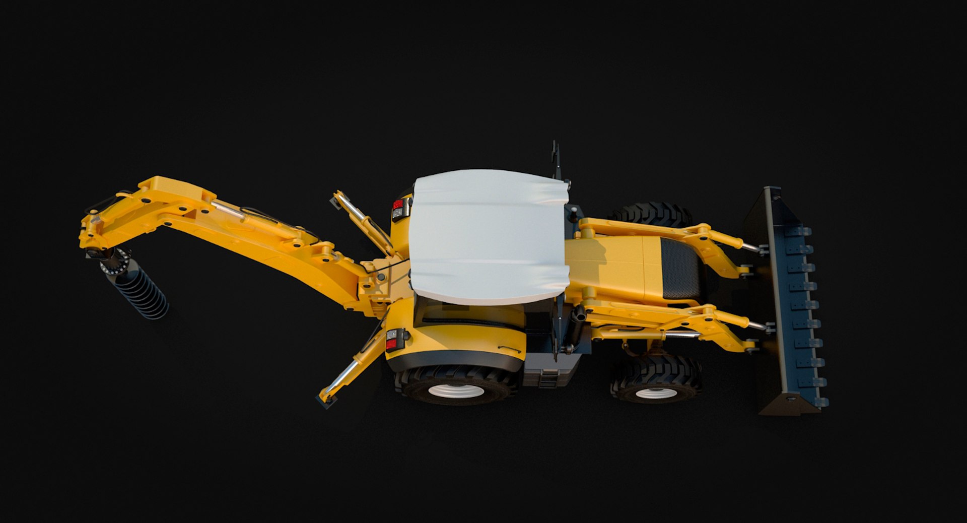 Backhoe Earth Auger 3D Model - TurboSquid 1226897