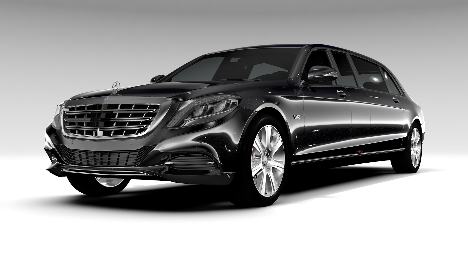 Mercedes Maybach Pullman Guard 3d Model