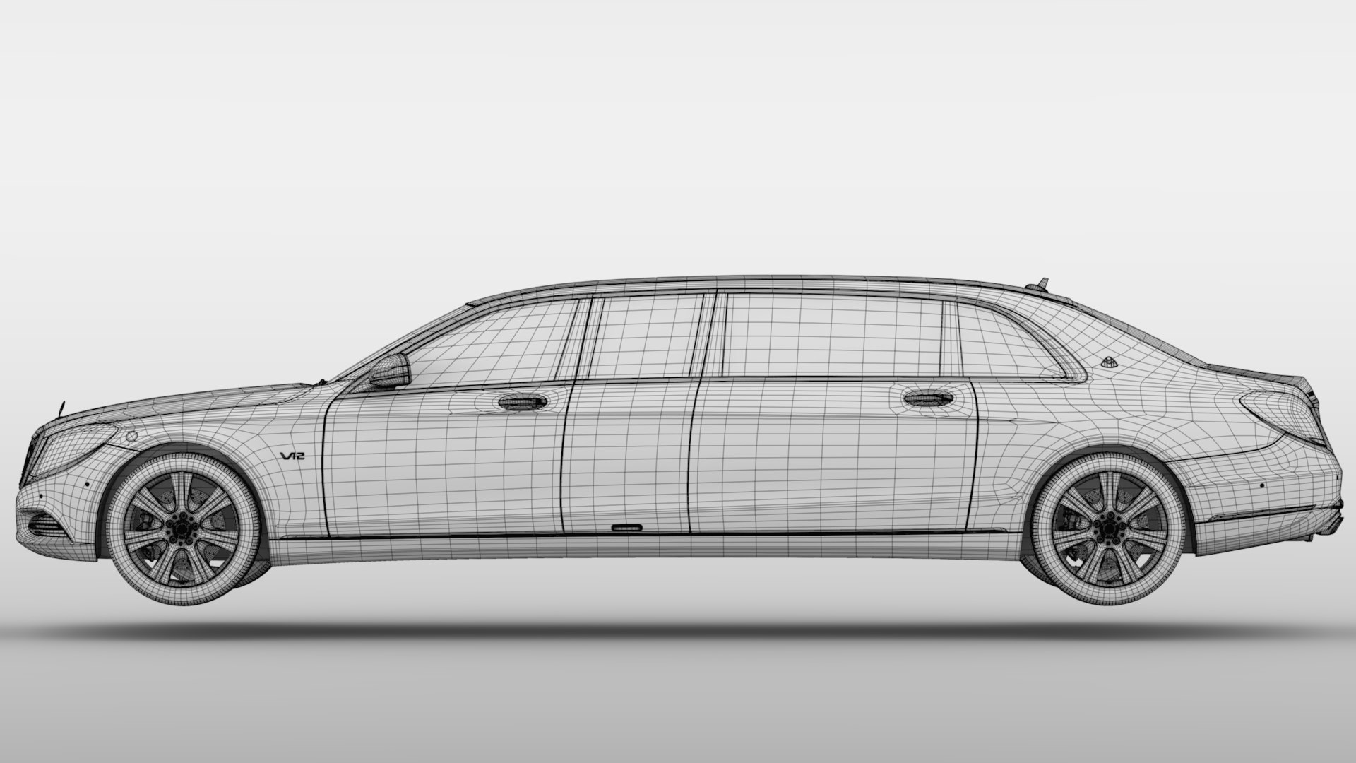 Mercedes Maybach Pullman Guard 3d Model