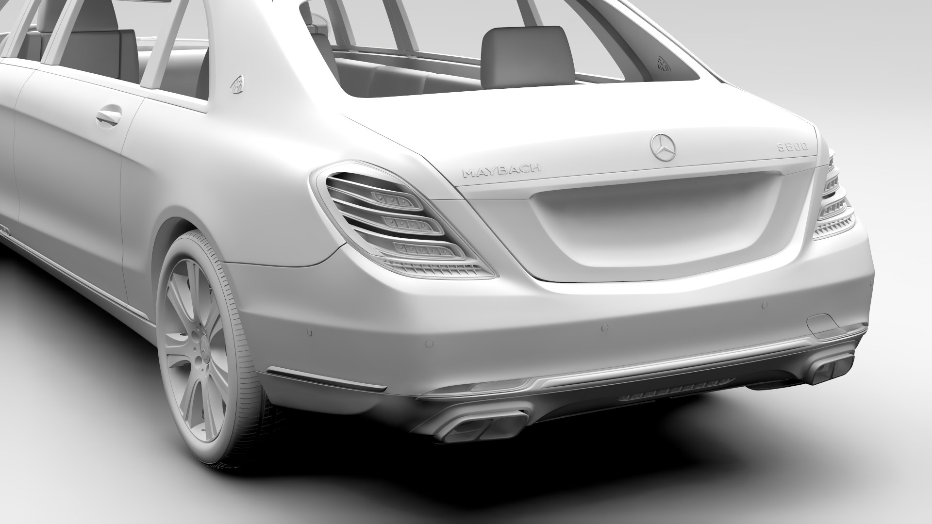 Mercedes Maybach Pullman Guard 3d Model
