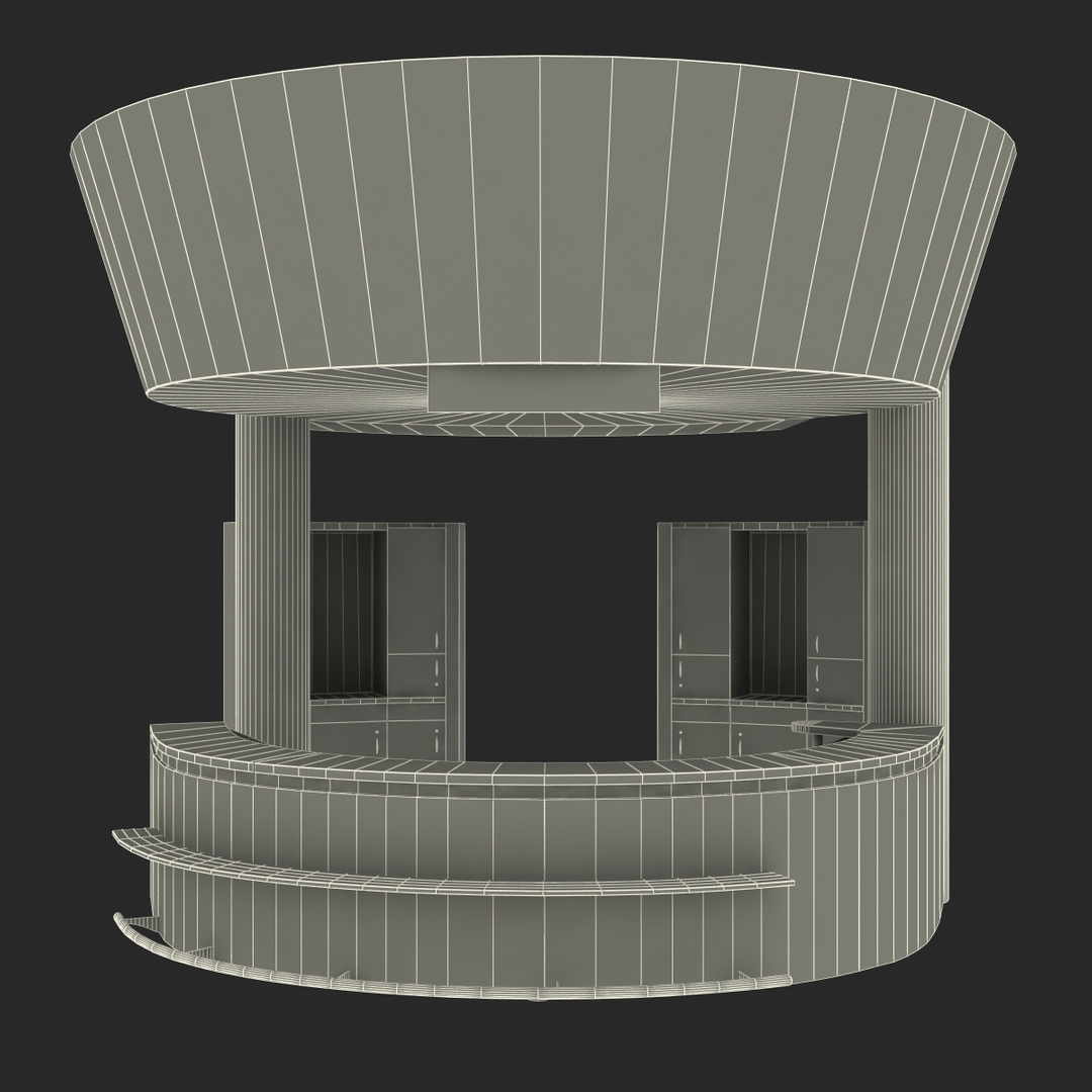 3d Reception Desk Office Model