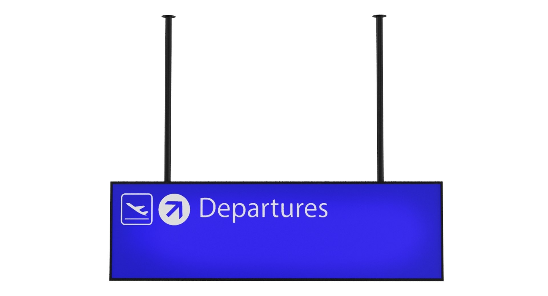 3D Airport Departure Sign - TurboSquid 1274824