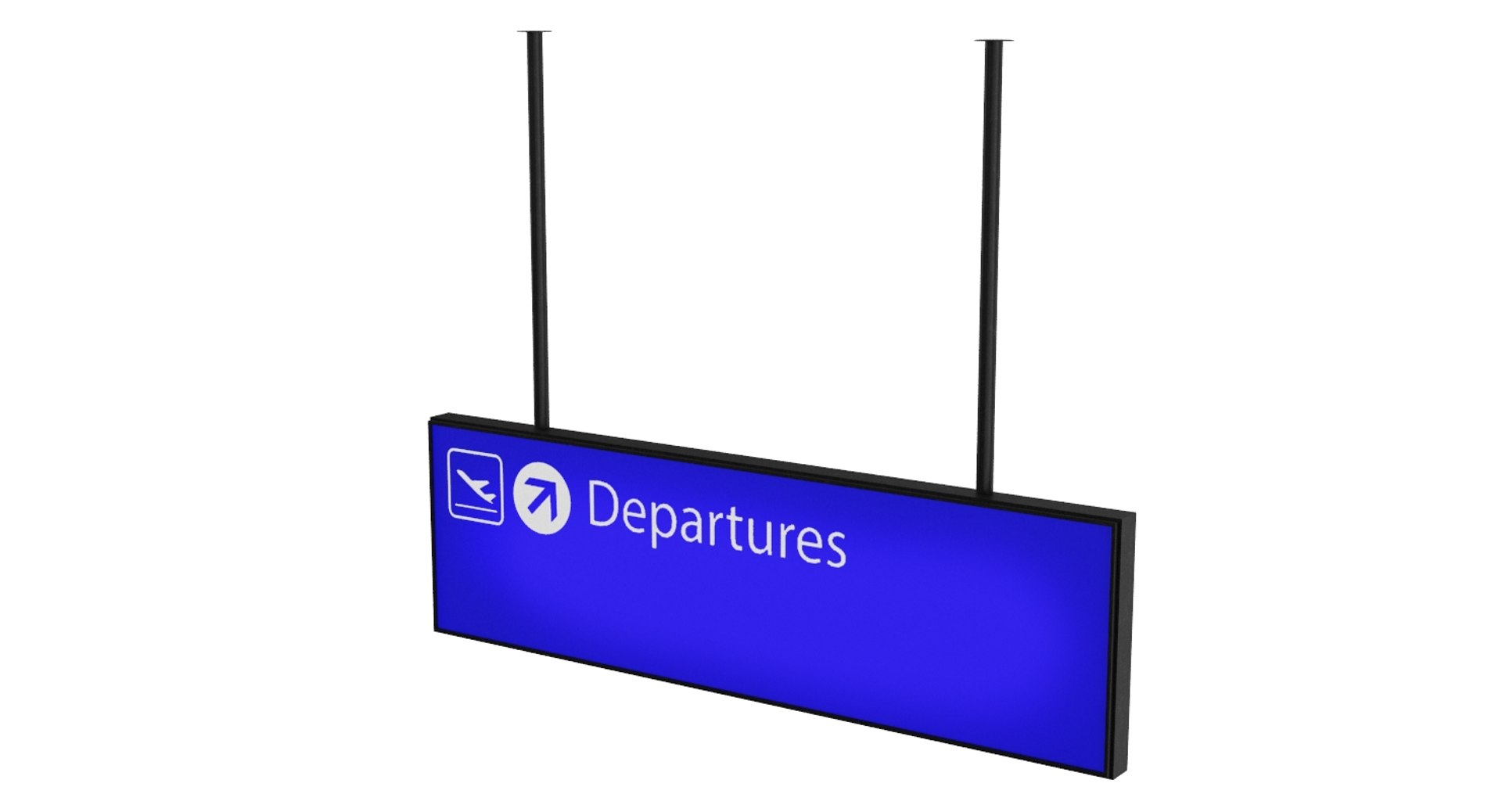 3D Airport Departure Sign - TurboSquid 1274824