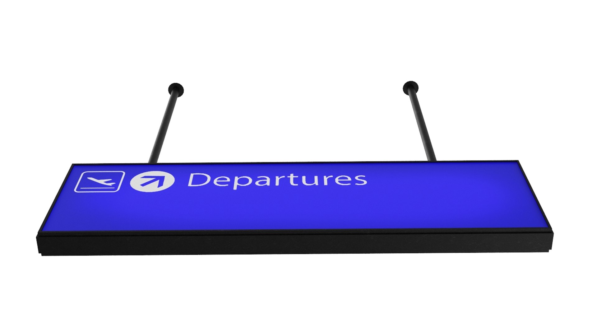 3D Airport Departure Sign - TurboSquid 1274824