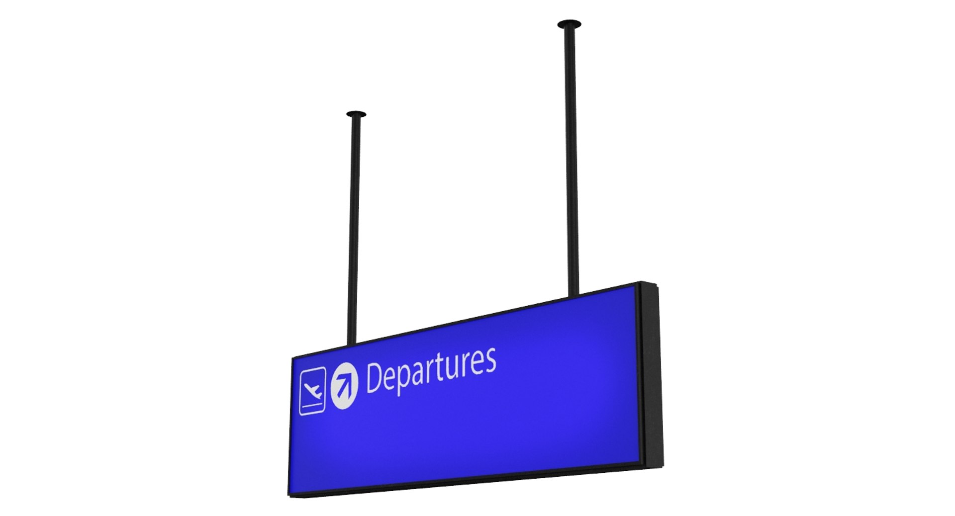 3D Airport Departure Sign - TurboSquid 1274824