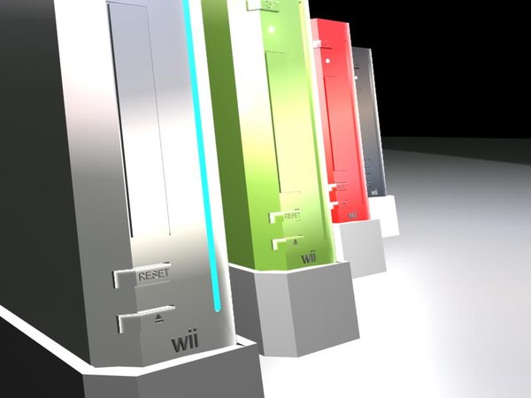 3d model of wii nintendo console