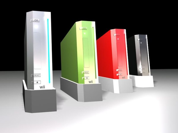 3d model of wii nintendo console