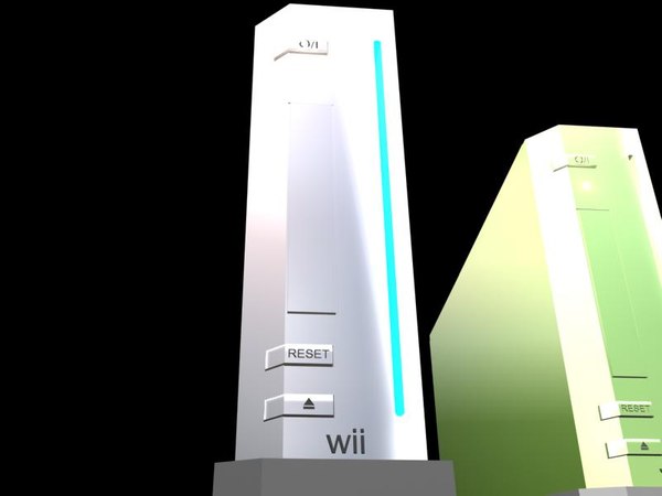 3d model of wii nintendo console