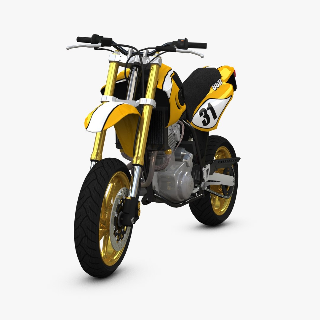 race supermoto bike 3d lwo