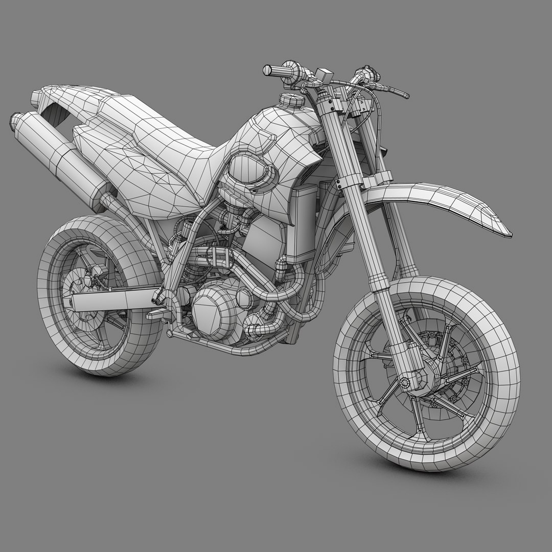 race supermoto bike 3d lwo