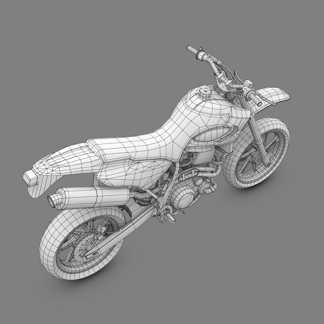 race supermoto bike 3d lwo