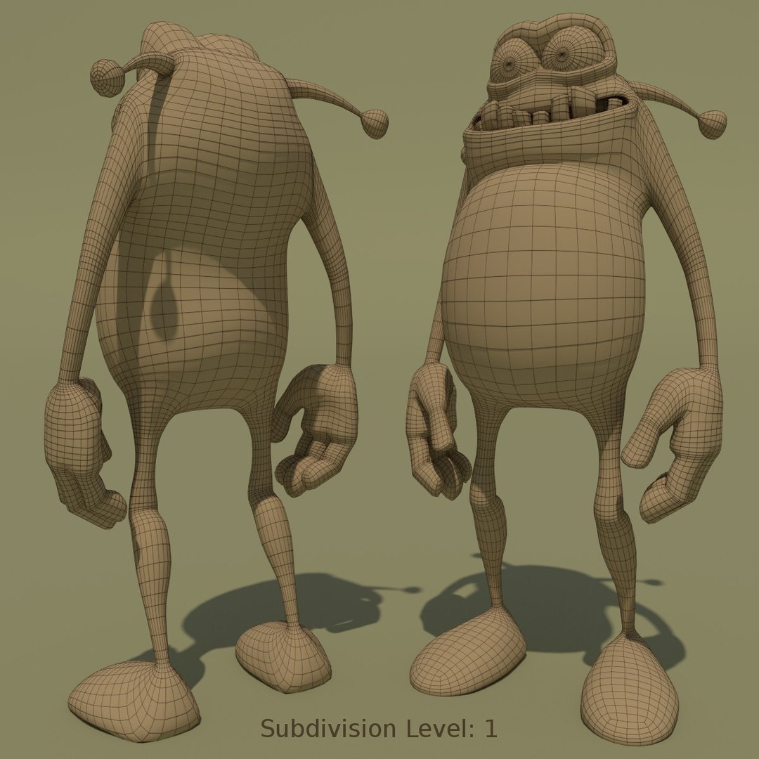 3d Obj Rigged Monster Animation