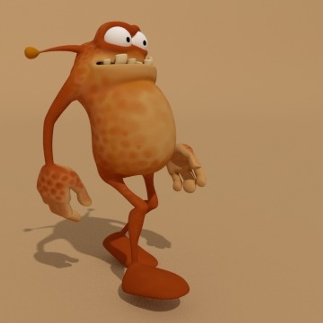 3d Obj Rigged Monster Animation