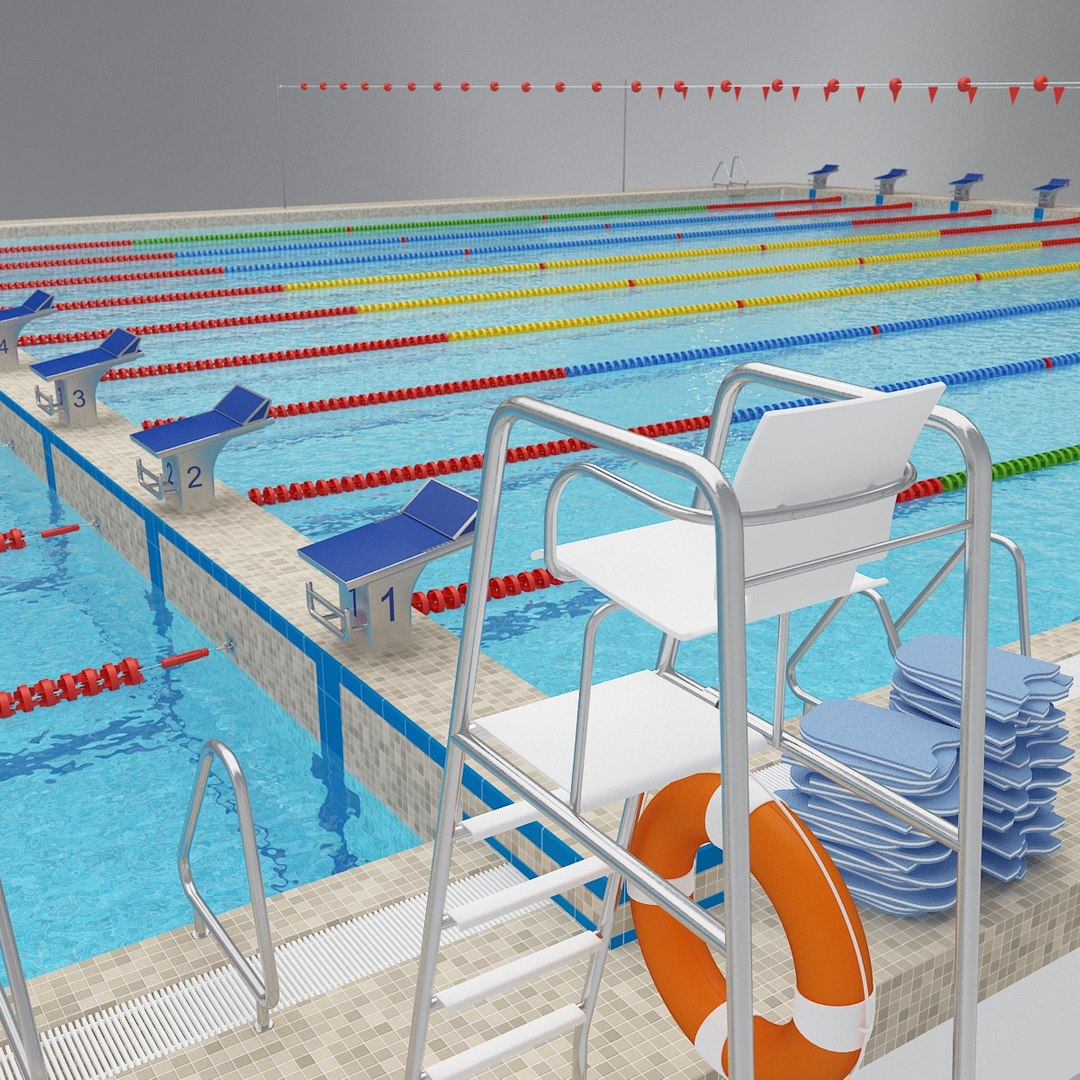 Swimming Pool Olympic 3D Model - TurboSquid 1410807