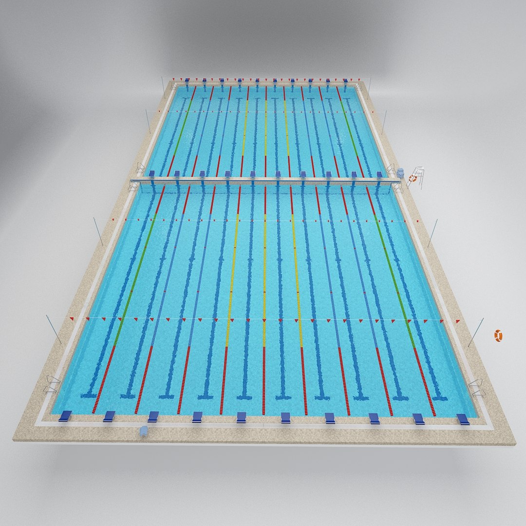 Swimming Pool Olympic 3D Model - TurboSquid 1410807